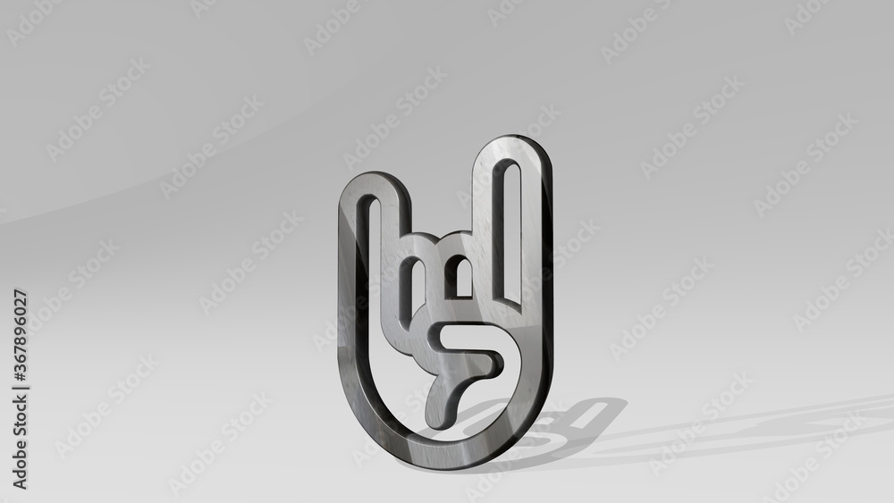 mood rock casting shadow from a perspective. A thick sculpture made of ...