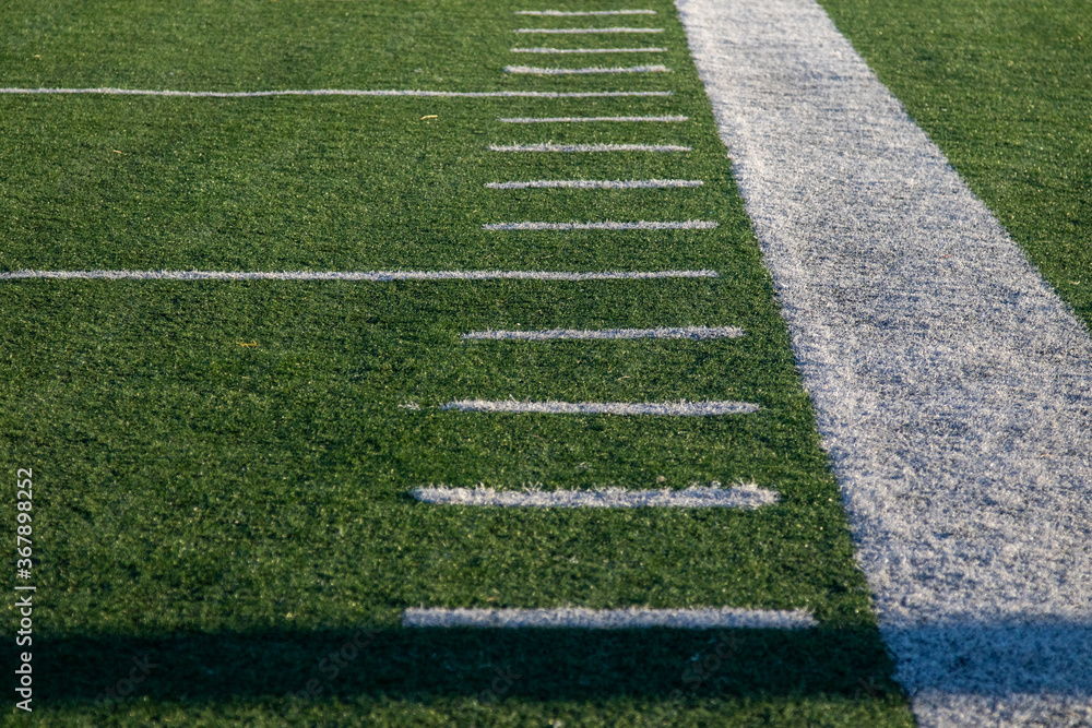 turf yard lines on an american football field Stock Photo | Adobe Stock