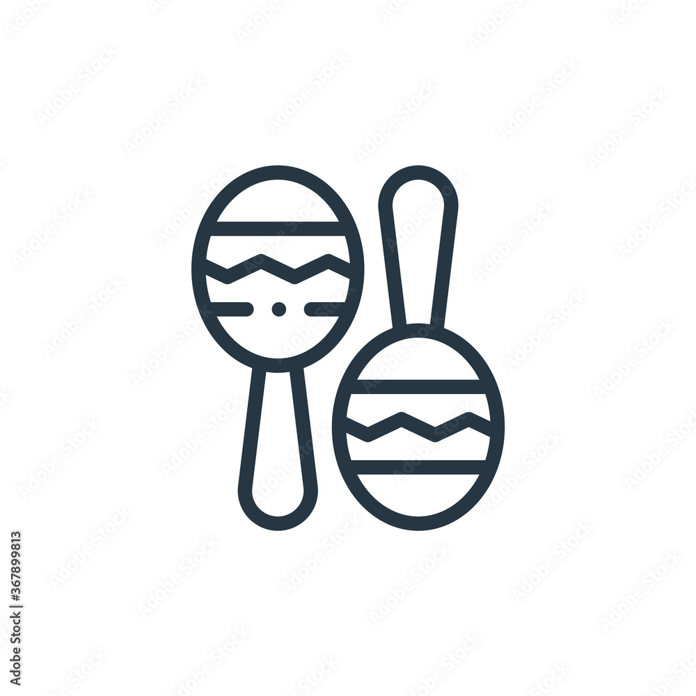 maracas icon vector from music concept. Thin line illustration of ...