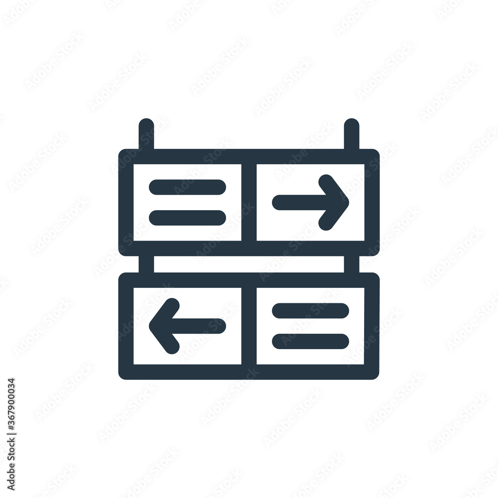 wayfinding icon vector from public transportation concept. Thin line ...