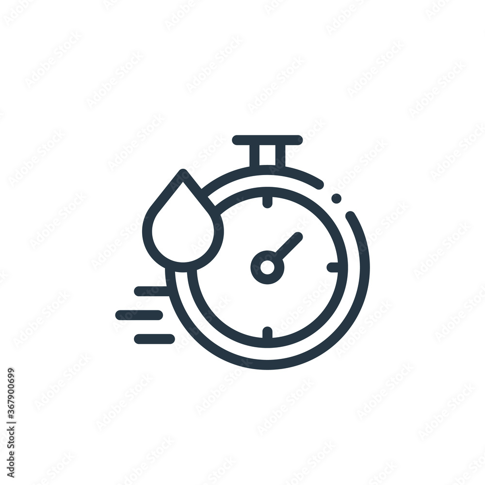 quick dry icon vector from fabric features concept. Thin line ...