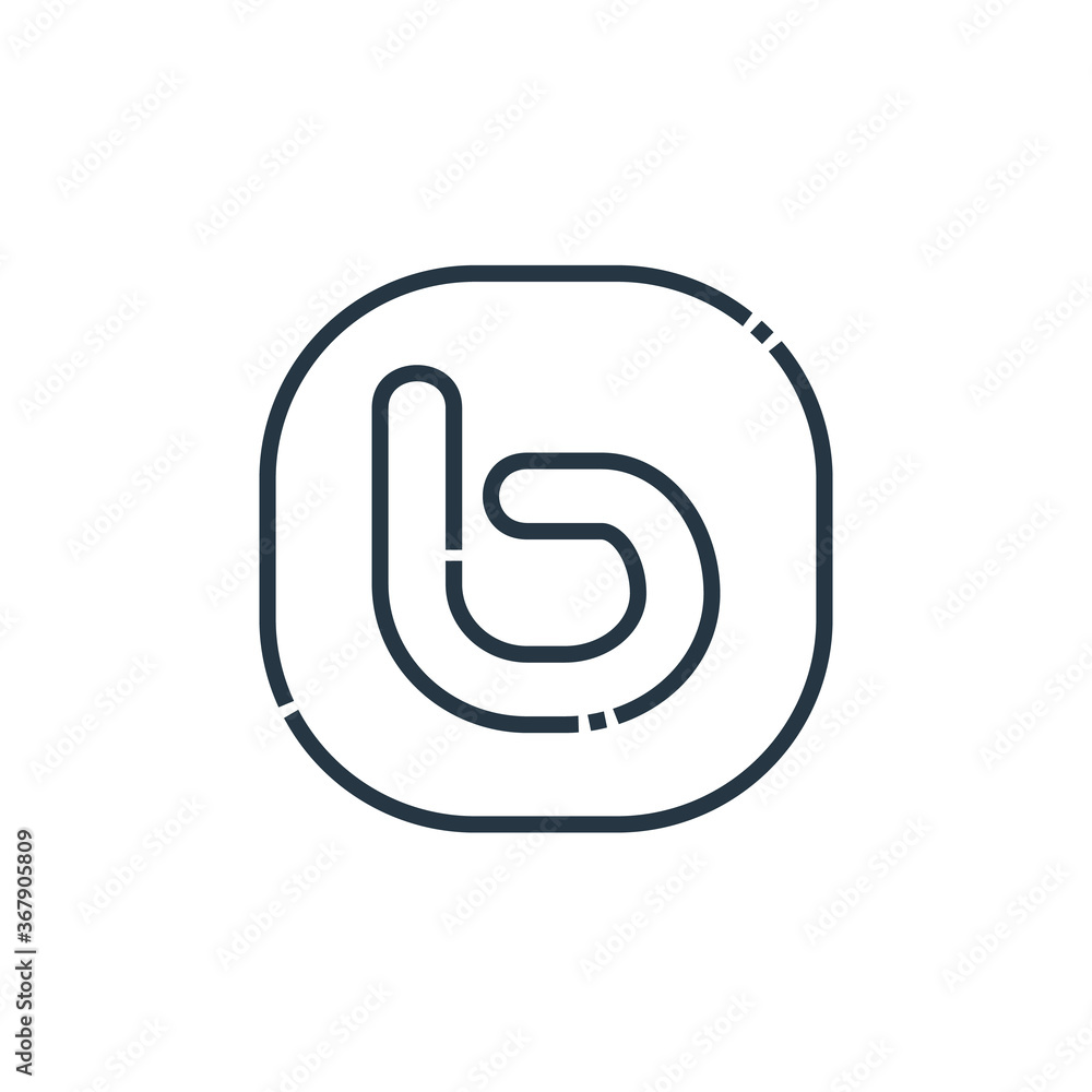 bebo icon vector from social media logos concept. Thin line ...