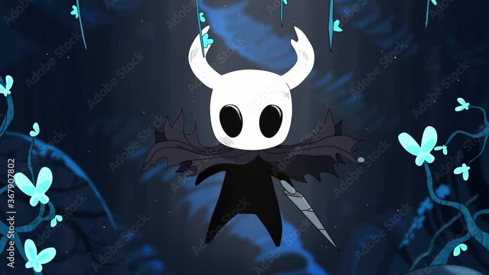 2D animation, Cute character transforms into dark character with ...