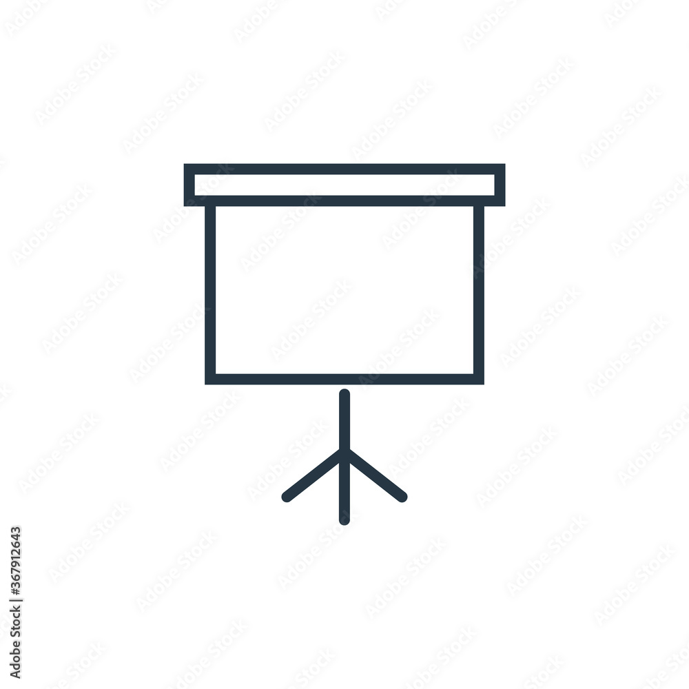 projector screen icon vector from smart devices concept. Thin line ...