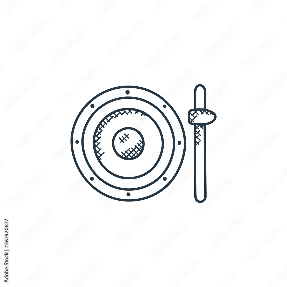 darbuka icon vector from music concept. Thin line illustration of ...