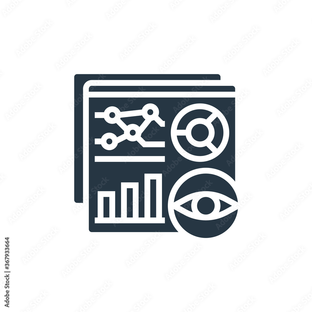 visualization icon vector from business model canvas concept. Thin line ...