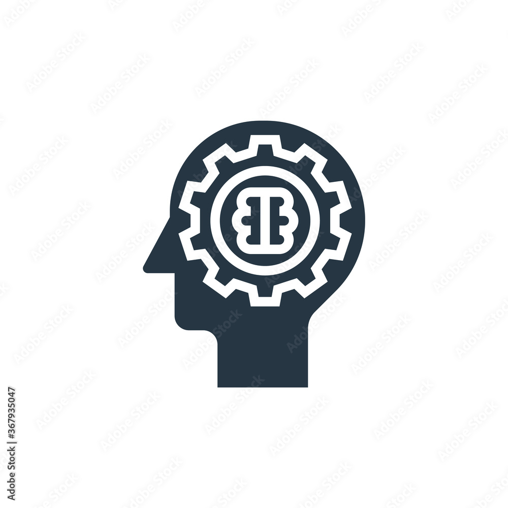 mindset icon vector from business model canvas concept. Thin line ...