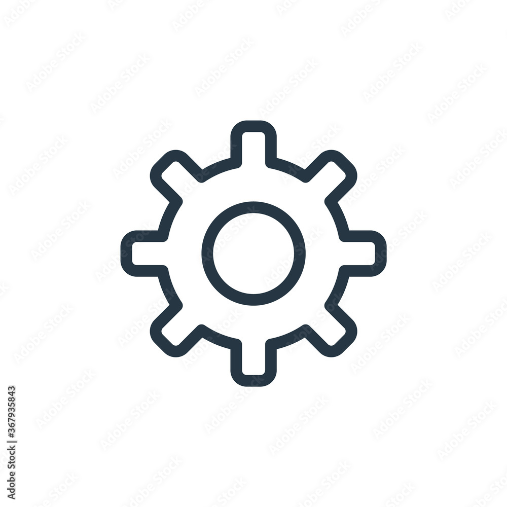 gear icon vector from miscellaneous concept. Thin line illustration of ...
