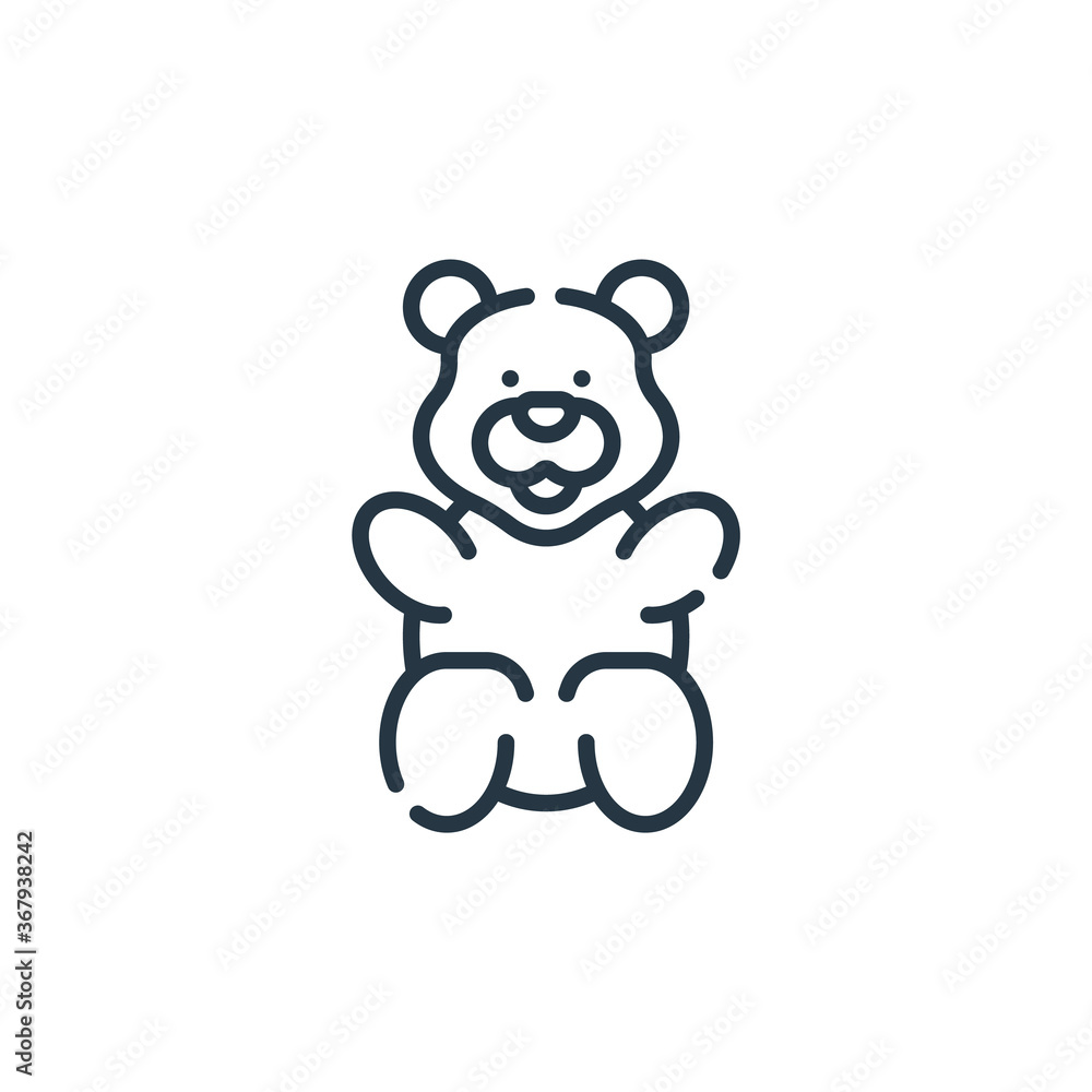 gummy bear icon vector from sweets and candies concept. Thin line ...
