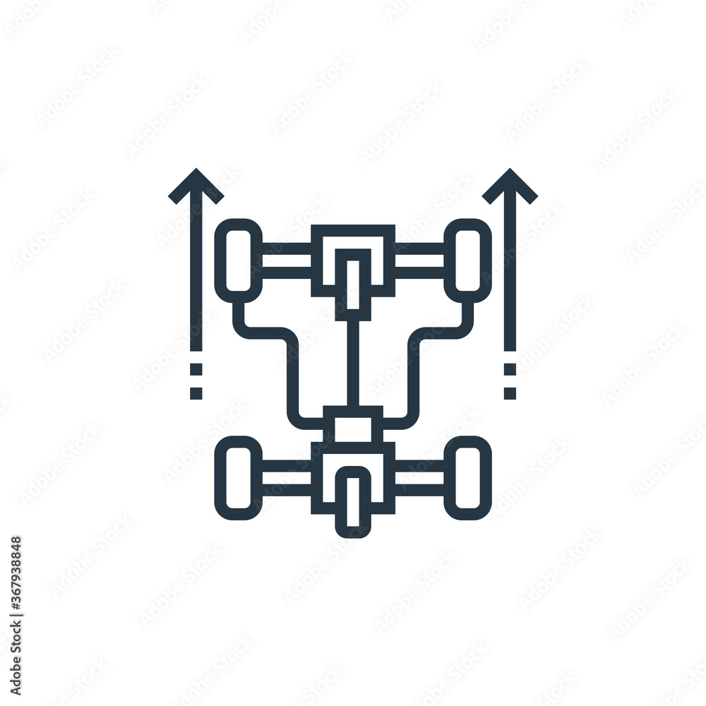 regenerative icon vector from electric vehicle concept. Thin line ...