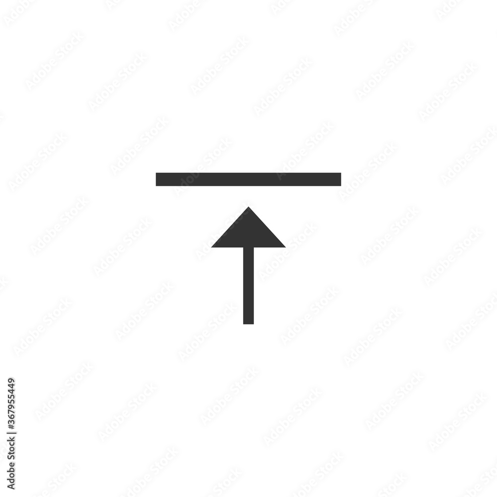 Vertical align top icon. Display option symbol modern, simple, vector ...
