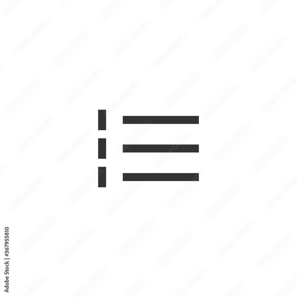 Numbered list icon. Display option symbol modern, simple, vector, icon ...