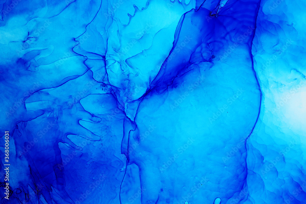 Blue Background. Blue ink texture with abstract washes and paint stains ...