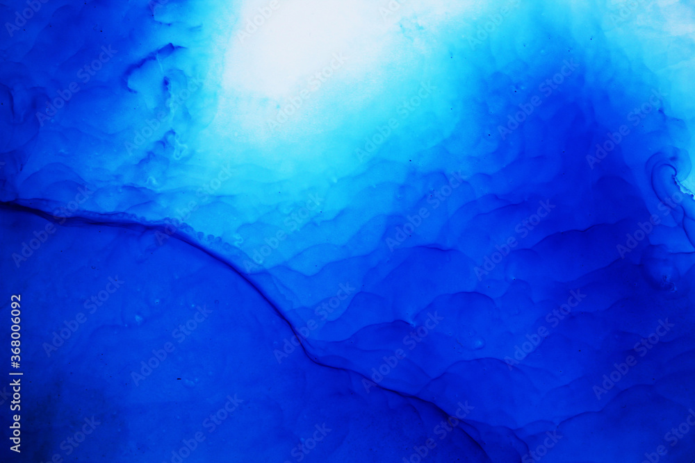 Blue Background. Blue ink texture with abstract washes and paint stains ...