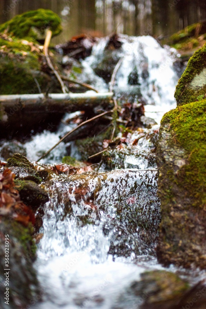 Strumyk wody w górach. Stock Photo | Adobe Stock
