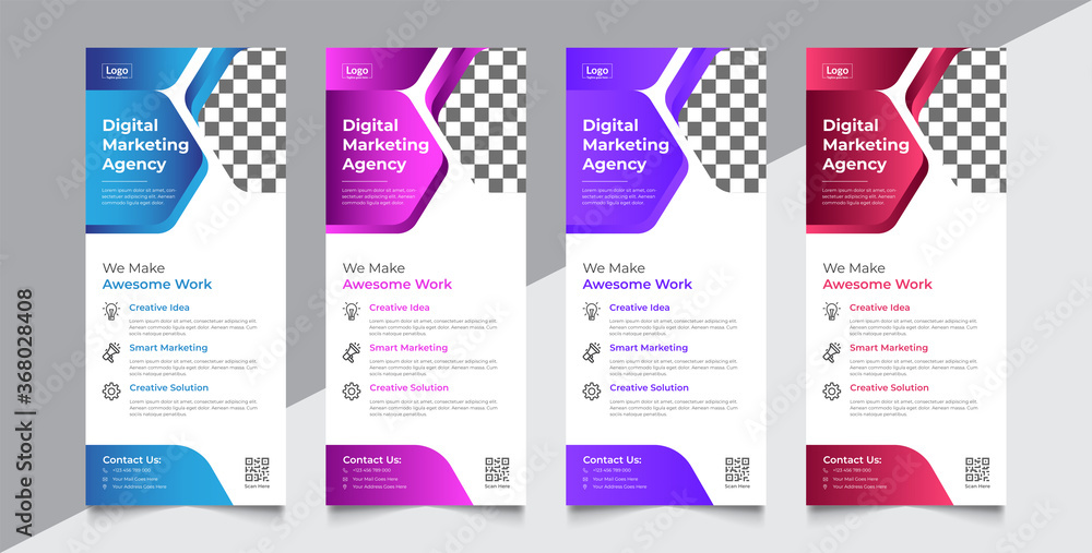 Roll up banner stand template design, x-banner, flag-banner, Corporate ...