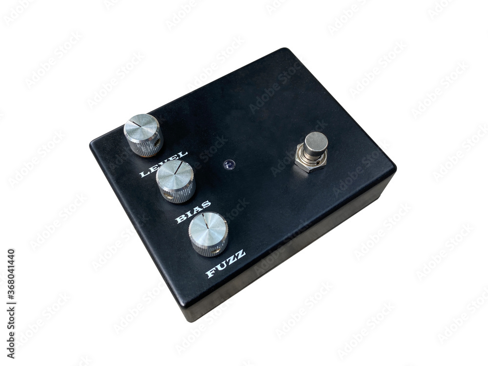Isolated Black fuzz American vintage sound style stompbox electric ...