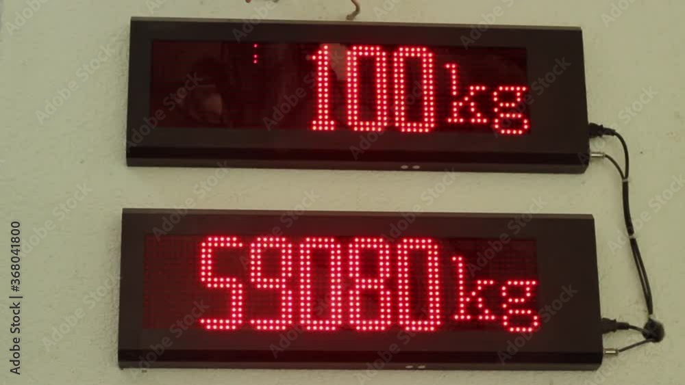 Electronic Car Scale Panel, Truck Weight Measurement, Digits Change ...
