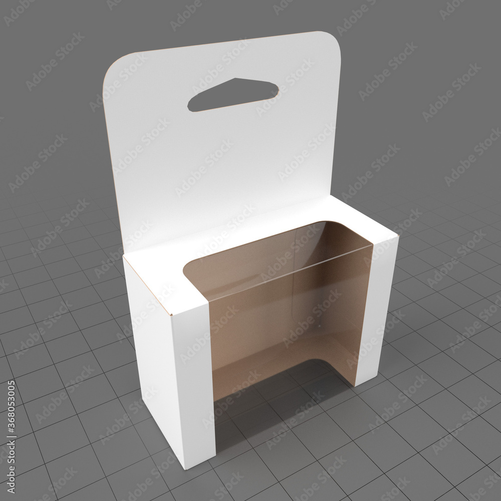 Hanging cardboard display box 2 Stock 3D アセット | Adobe Stock