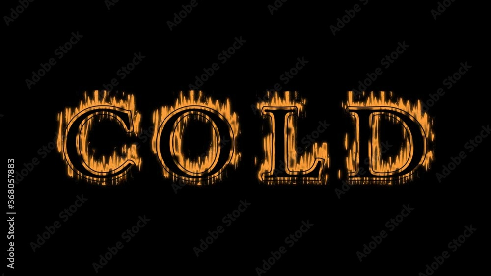 cold fire text effect black background. animated text effect with high ...