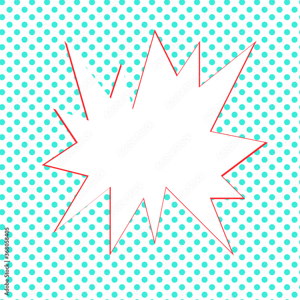 vector illustration of an explosion in cartoon style on a raster of ...