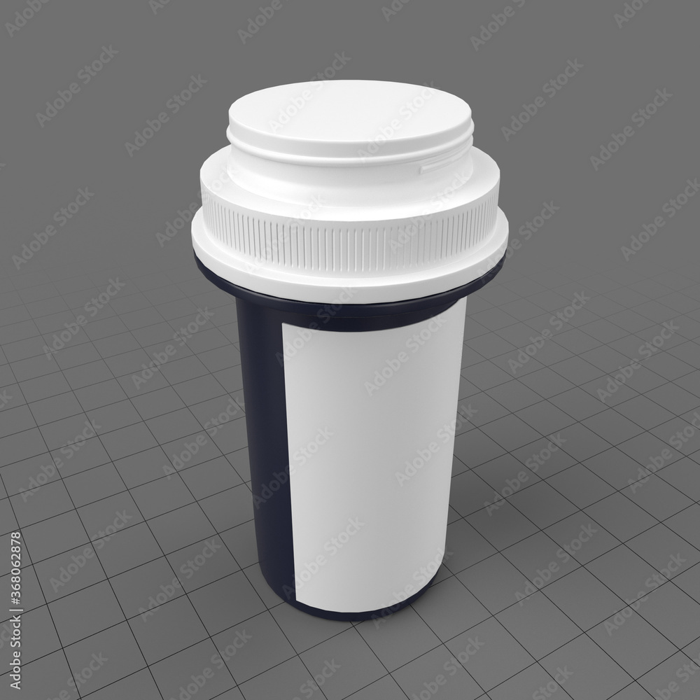 Pill bottle Stock 3D asset | Adobe Stock