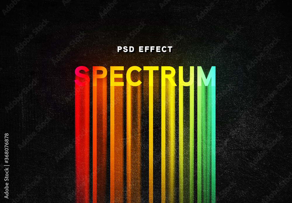 Long Barcode Color Shadow Effect Mockup Stock Template | Adobe Stock