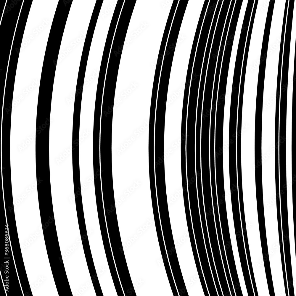 pattern with bulge vertical black lines Stock Vector | Adobe Stock