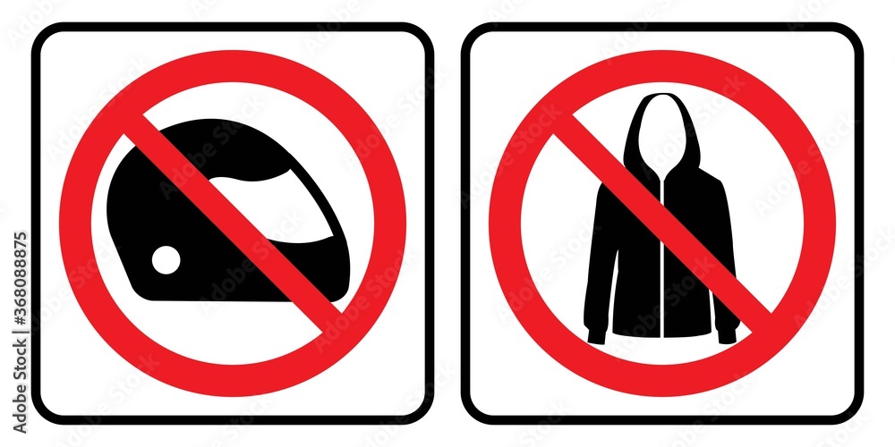 No helmet symbol and No jacket sign.No helmet symbol and No jacket sign ...
