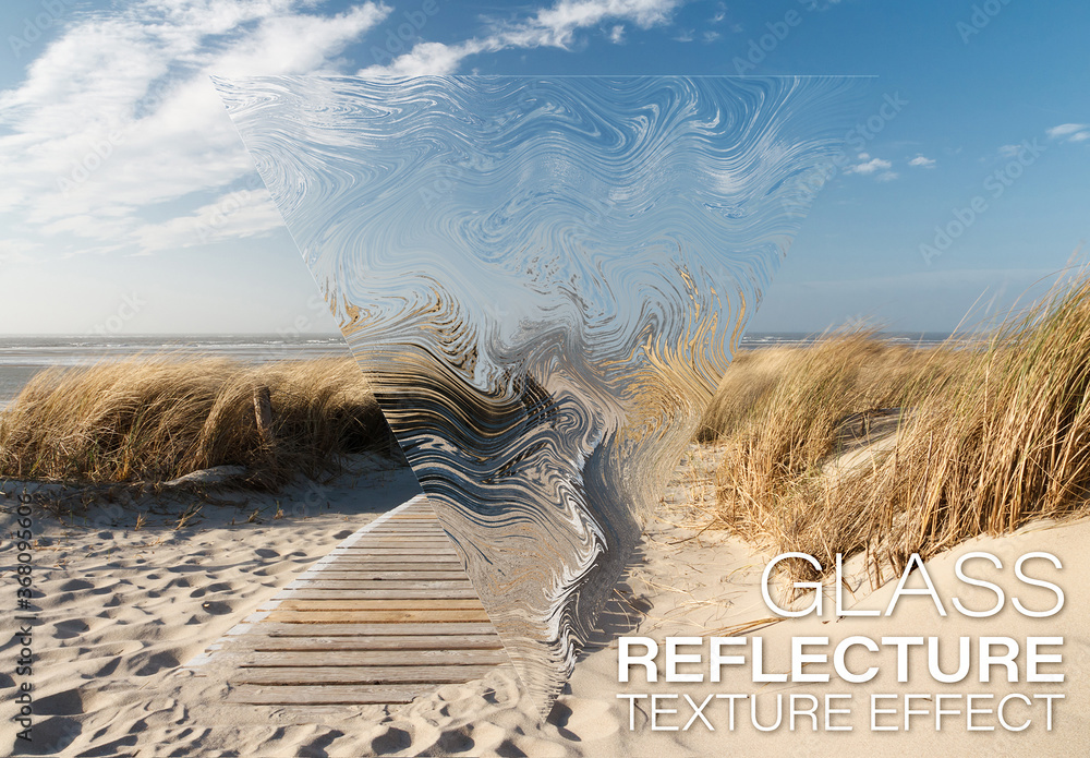 Reflective Texture Effect Mockup Stock Template | Adobe Stock