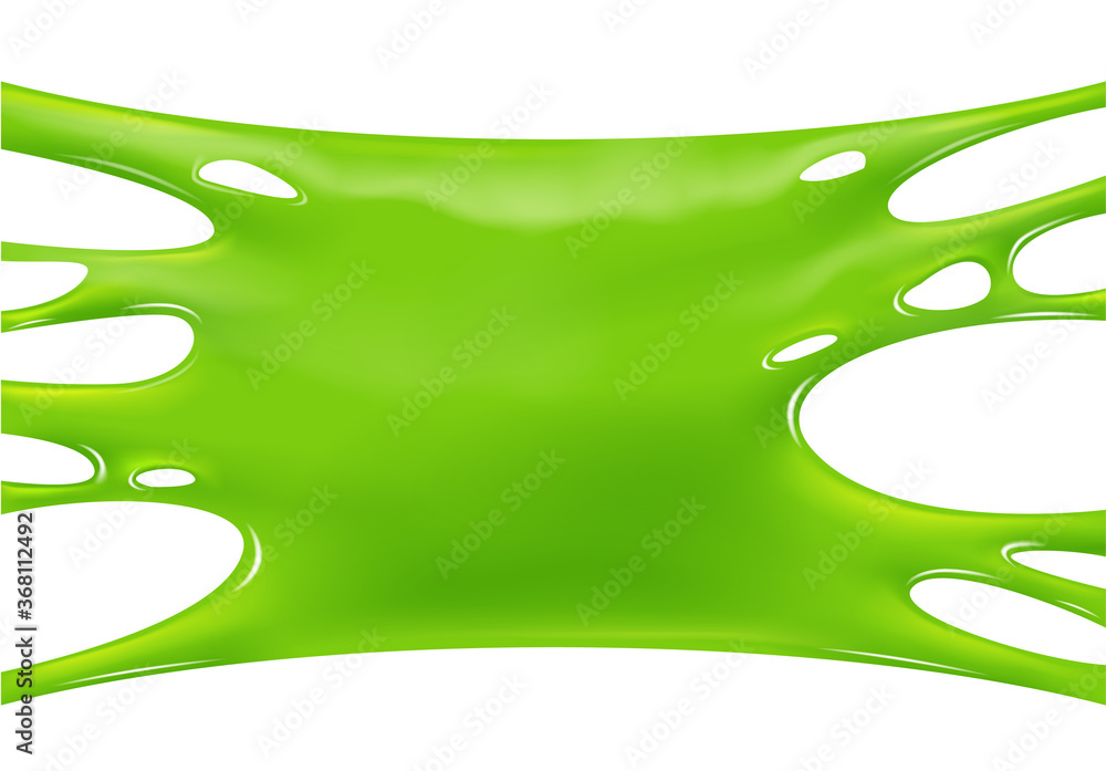 Green sticky slime banner. Realistic slime isolated object. Halloween ...