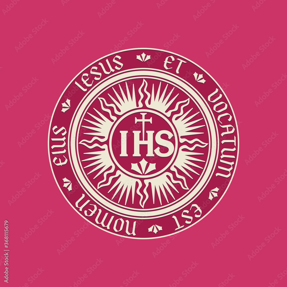 Christian symbols. Illustration of the Jesuit Order. The Society of ...