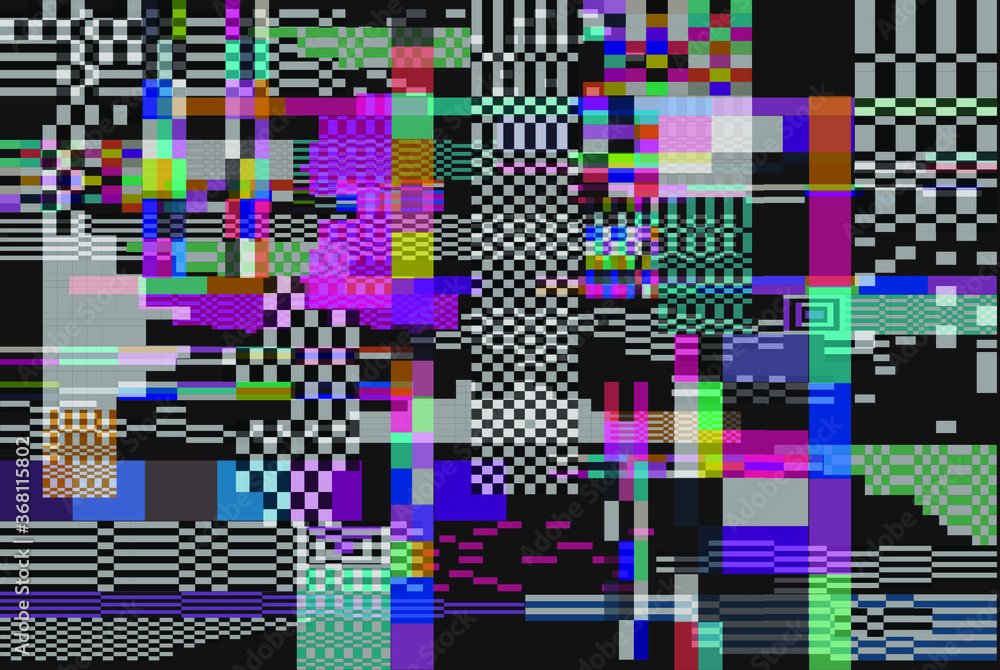 Abstract technology background with pixel noise compression artifacts ...