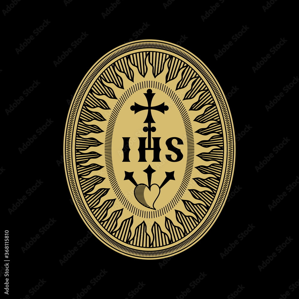 Christian symbols. Illustration of the Jesuit Order. The Society of ...