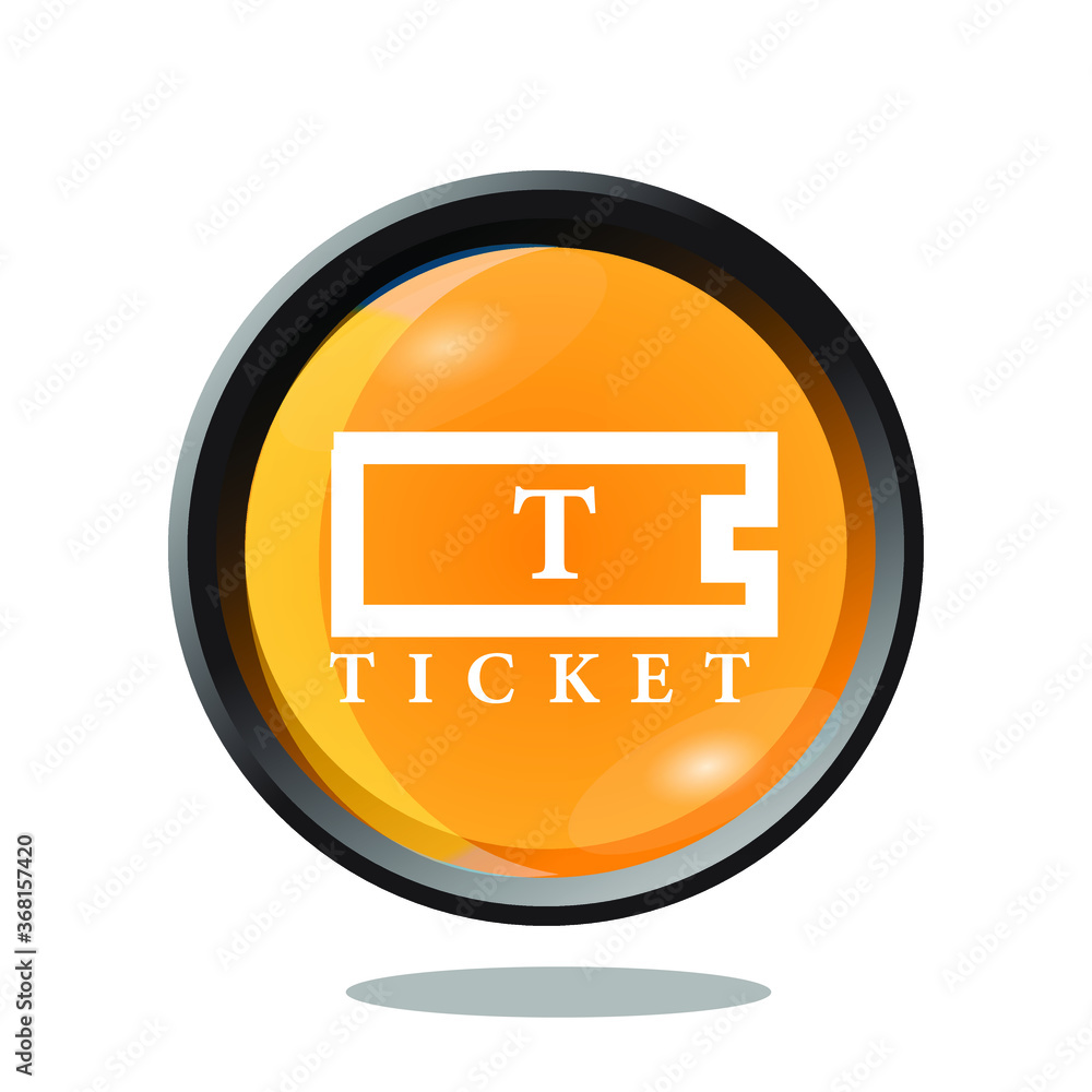 vector glossy ticket button.perfect for your icon need,perfect for your ...