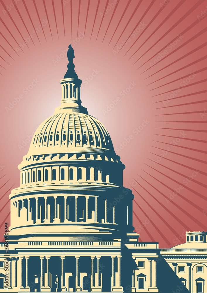 washington dc poster Stock Vector | Adobe Stock