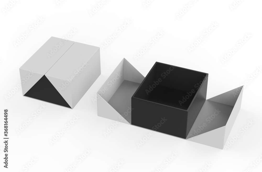 Product Cardboard Package Box. 3d Illustration Isolated On White ...