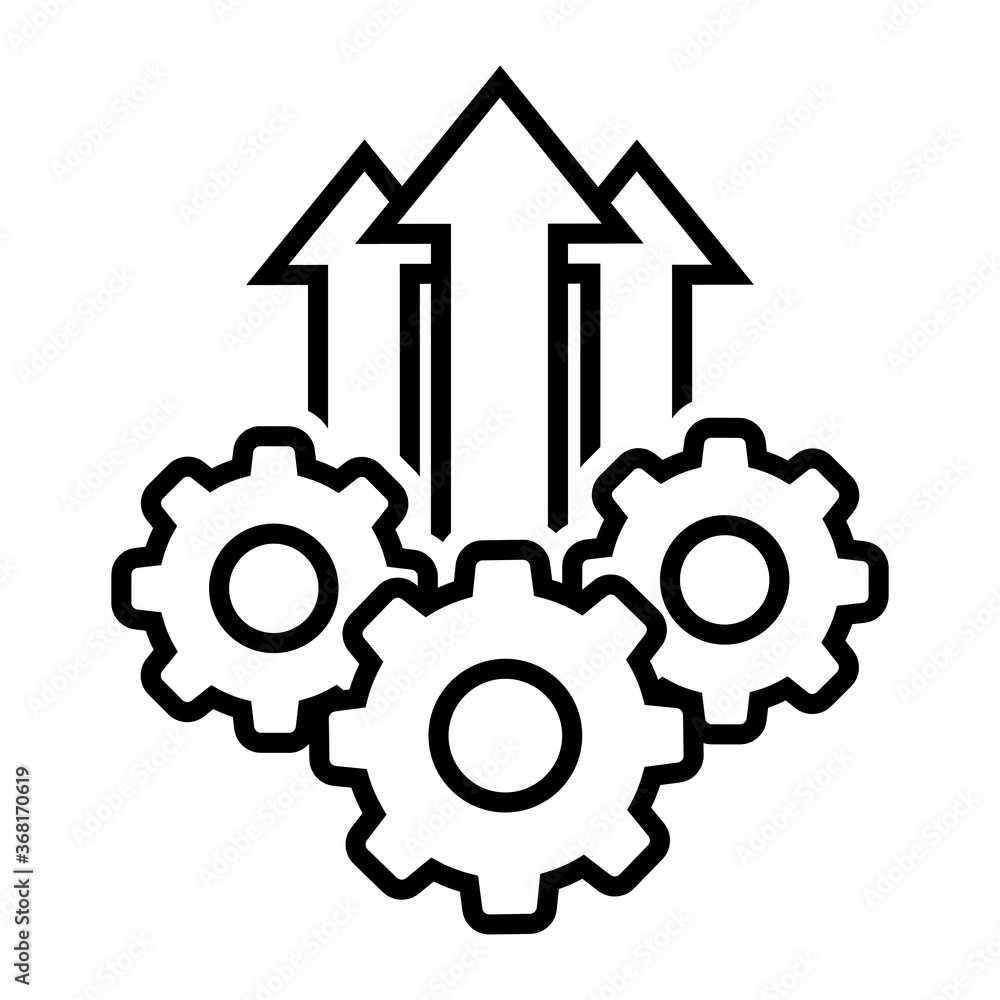 Operational excellence vector icon, production growth illustration sign ... Operational excellence vector icon, production growth illustration sign ...