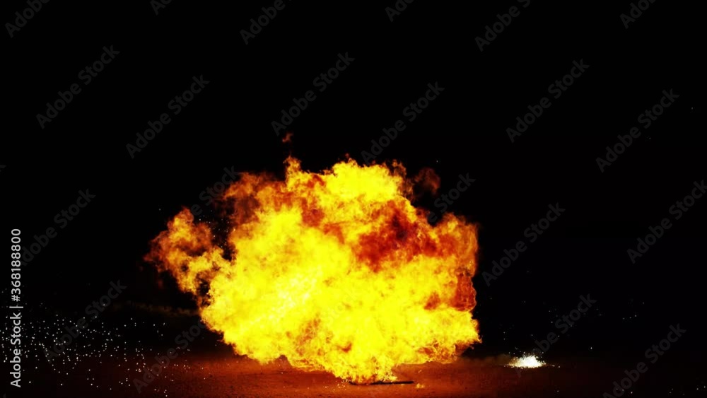 Close Up fire explosions and blasts. Explosion Spark and Particles ...