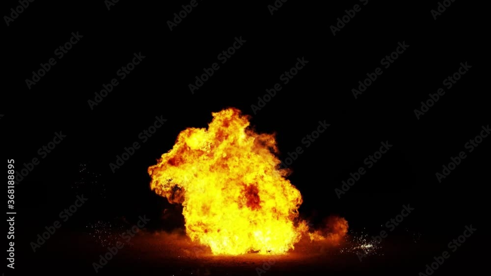 Close Up fire explosions and blasts. Explosion Spark and Particles ...