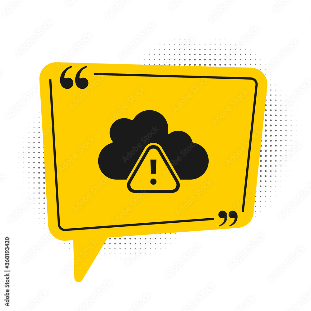 Black Storm warning icon isolated on white background. Exclamation mark ...