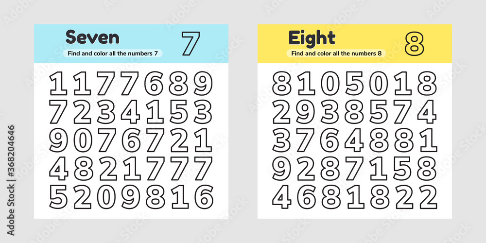 Set educational worksheet for kids kindergarten, preschool and school ...