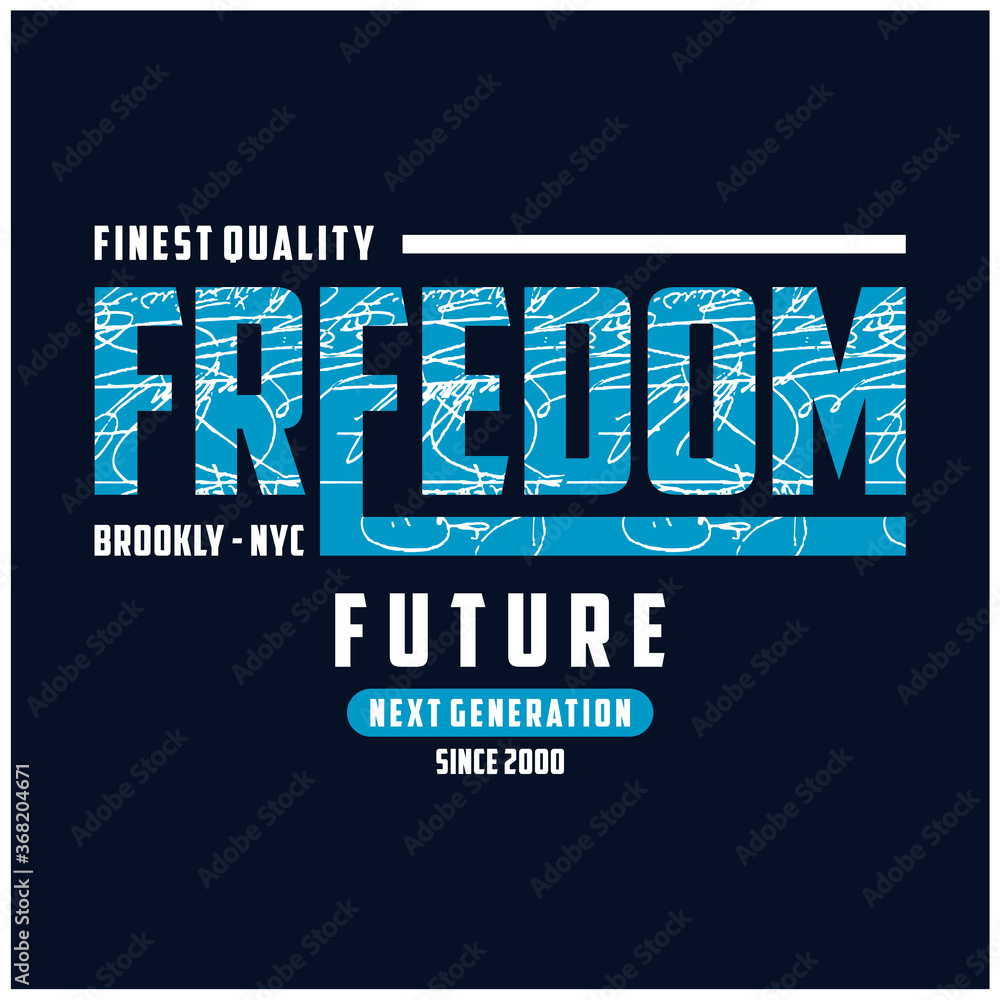 freedom typography t shirt design, vector element illustration graphic ...