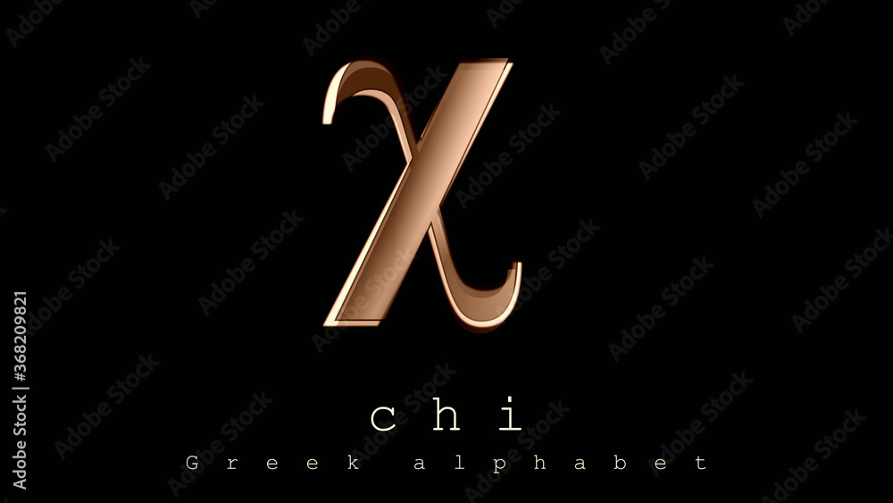 Sign, symbol, lowercase letter of the Greek alphabet, 22nd letter. Logo ...