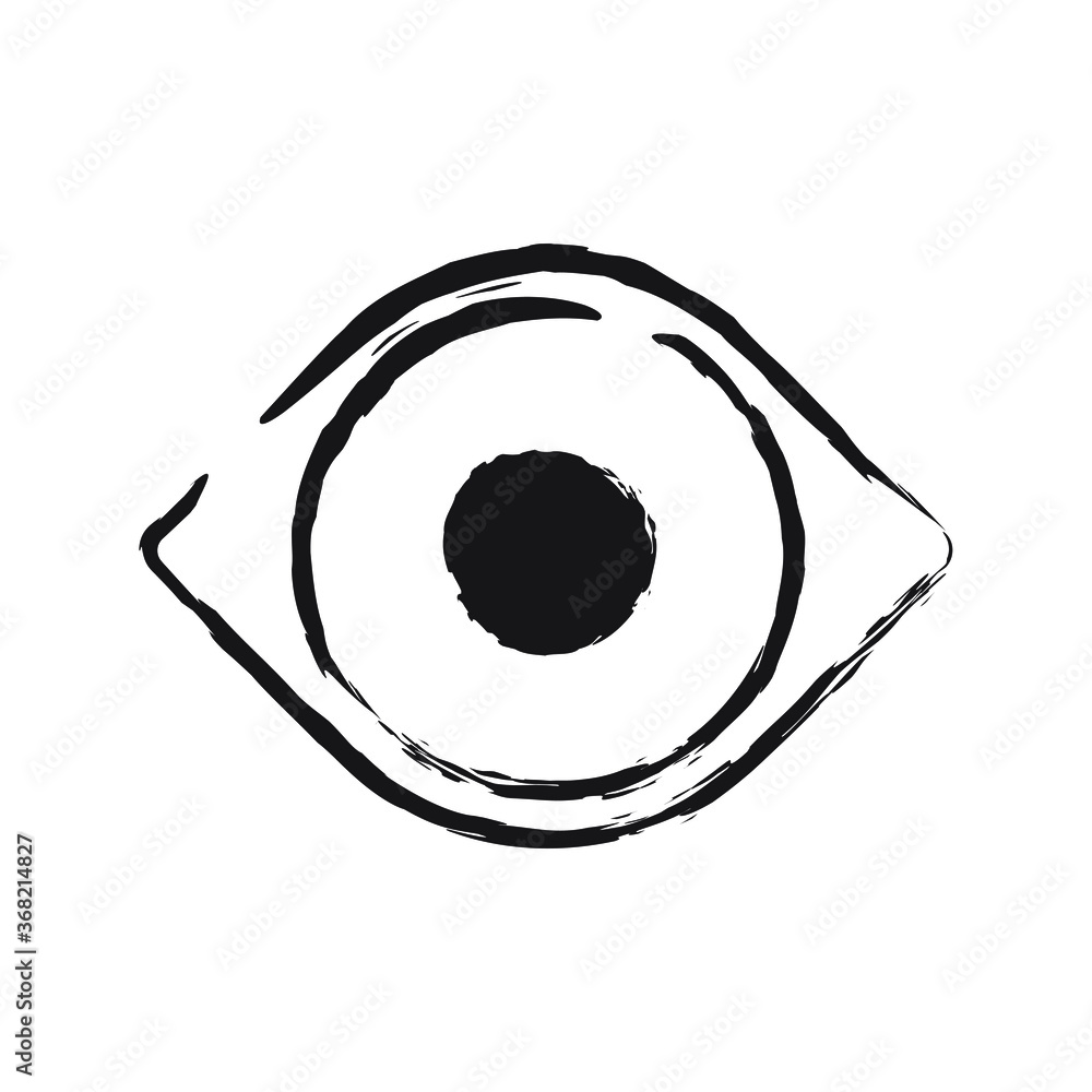 Eye vector icon. Optic eyesight and look symbol. View or watch sign ...