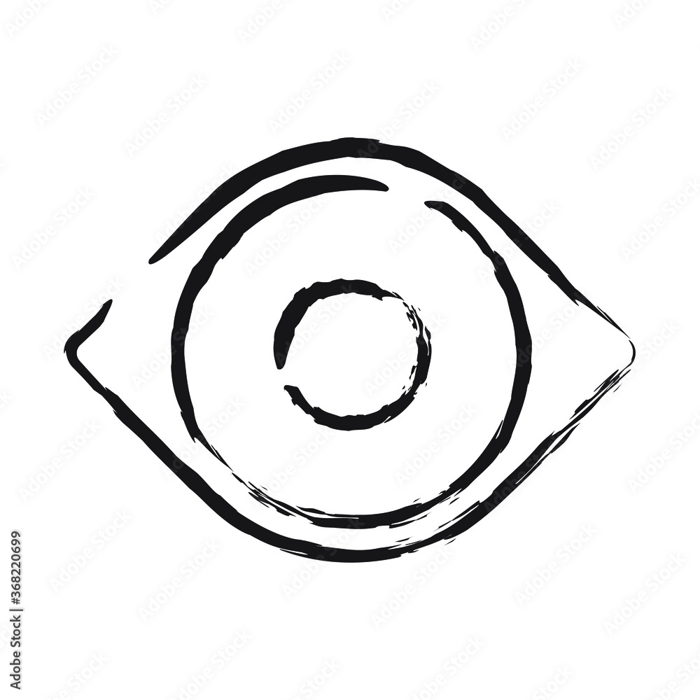 Eye vector icon. Optic eyesight and look symbol. View or watch sign ...