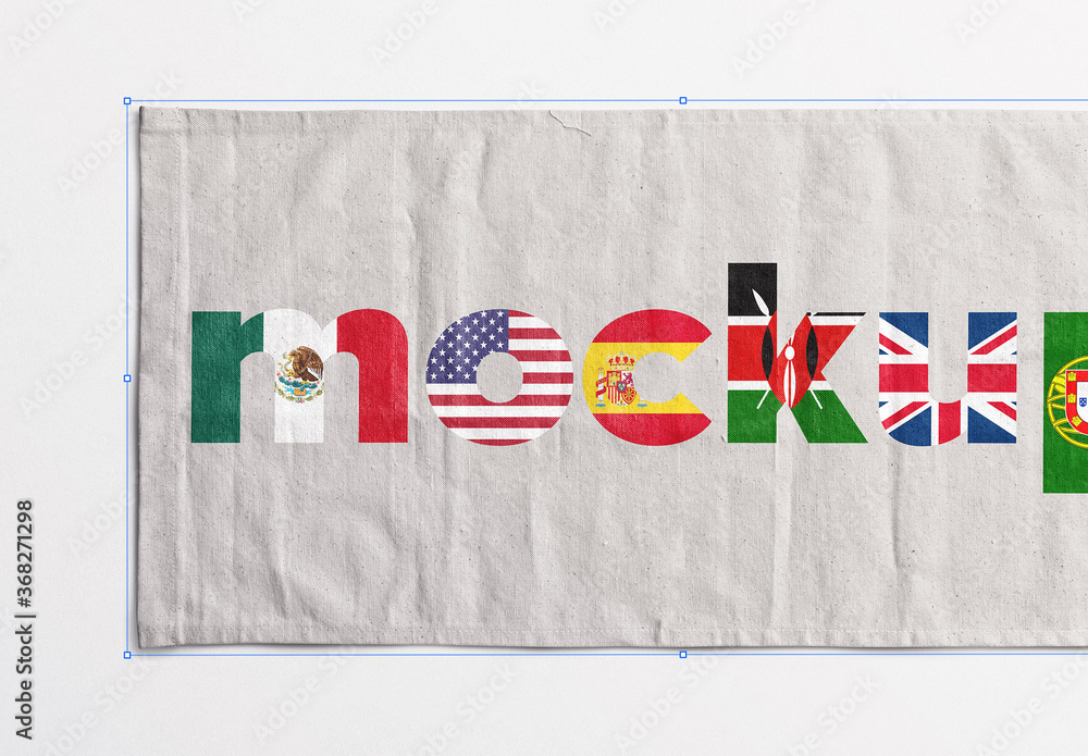 Flag Canvas Mockup Stock Template | Adobe Stock