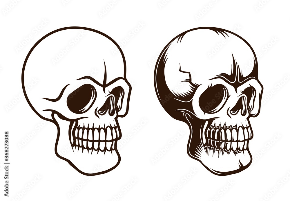 Sideways Skull Tattoo