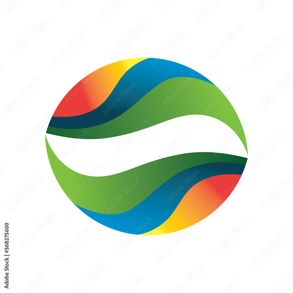 Vector logo abstract rgb design in eps 10. Simple template an ready to ...