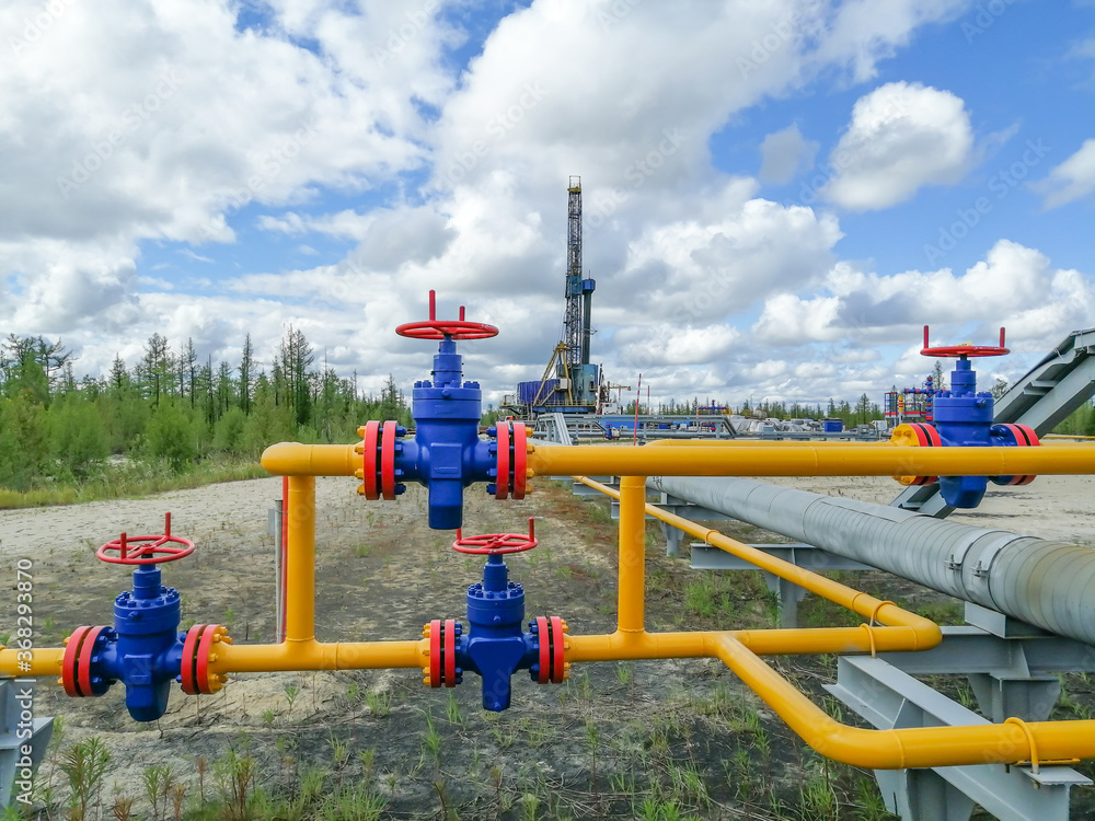 Pipeline manifold of gas wells of producing gas wells in the northern ...
